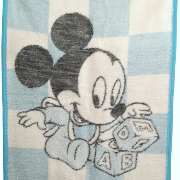 Disney | Bedding | Vintage Acryl Velours Walt Disney Baby Mickey Abc ...